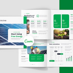 Solar Energy Company Profile Square Canva Template, Project Proposal ...