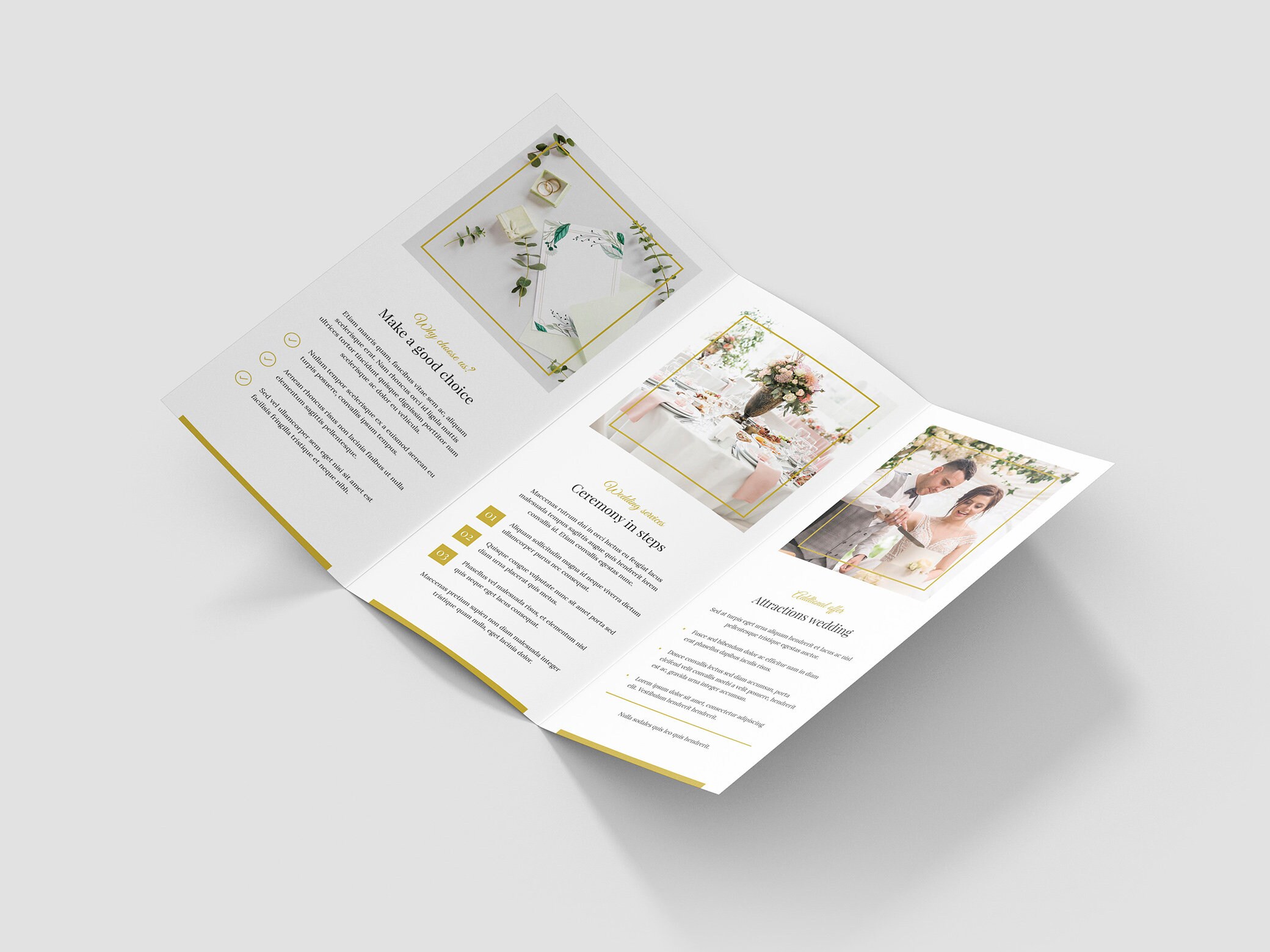 Wedding Offer Brochure Tri-fold, Wedding Planner, Photographer Client ...