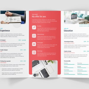 Resume Canva Template, Brochure Tri-fold Template, MS Word Resume ...