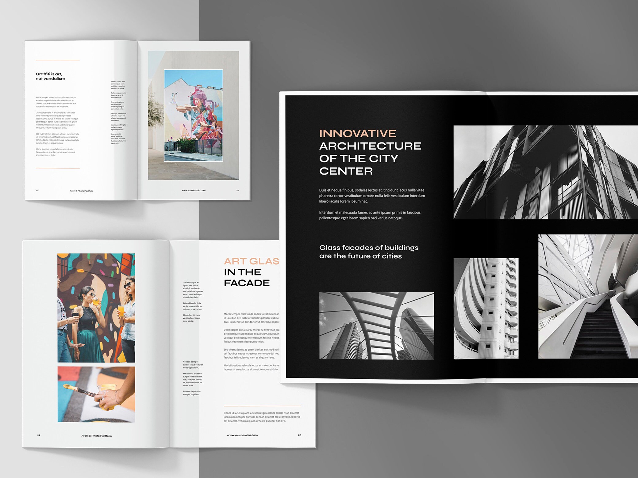 Canva Portfolio Template, Architecture Portfolio, Interior Design ...