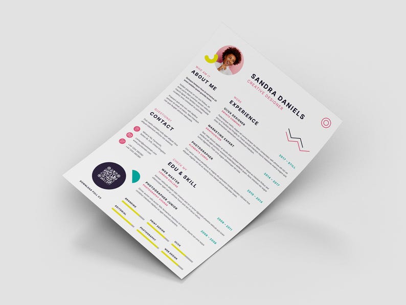 Creative Resume Flyer Canva Template, Unnique and Modern Resume Design ...