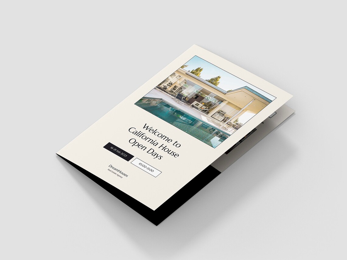 Luxury Real Estate Property Prospectus Bi-fold Brochure Indesign PSD ...