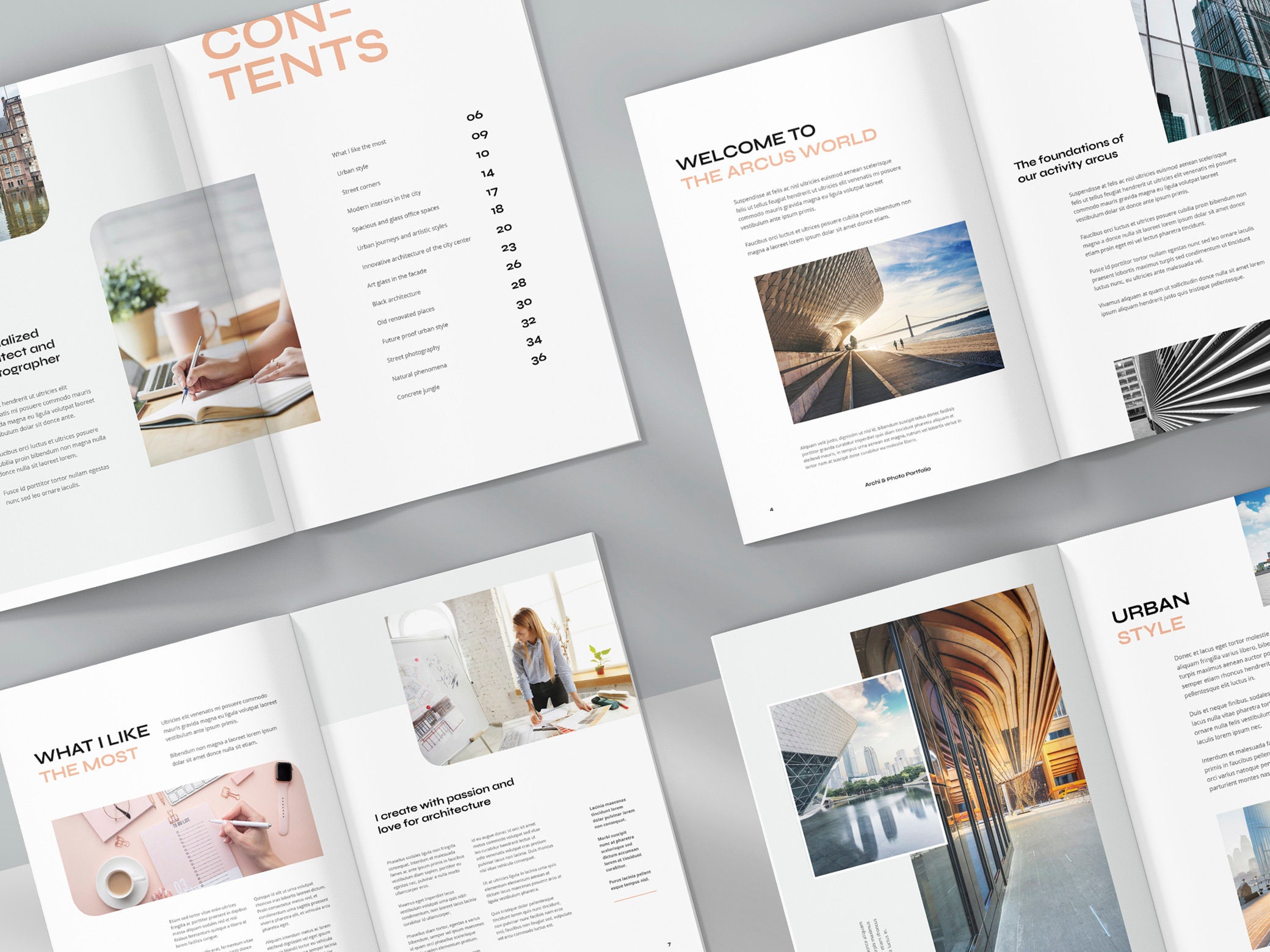 Canva Portfolio Template, Architecture Portfolio, Interior Design ...
