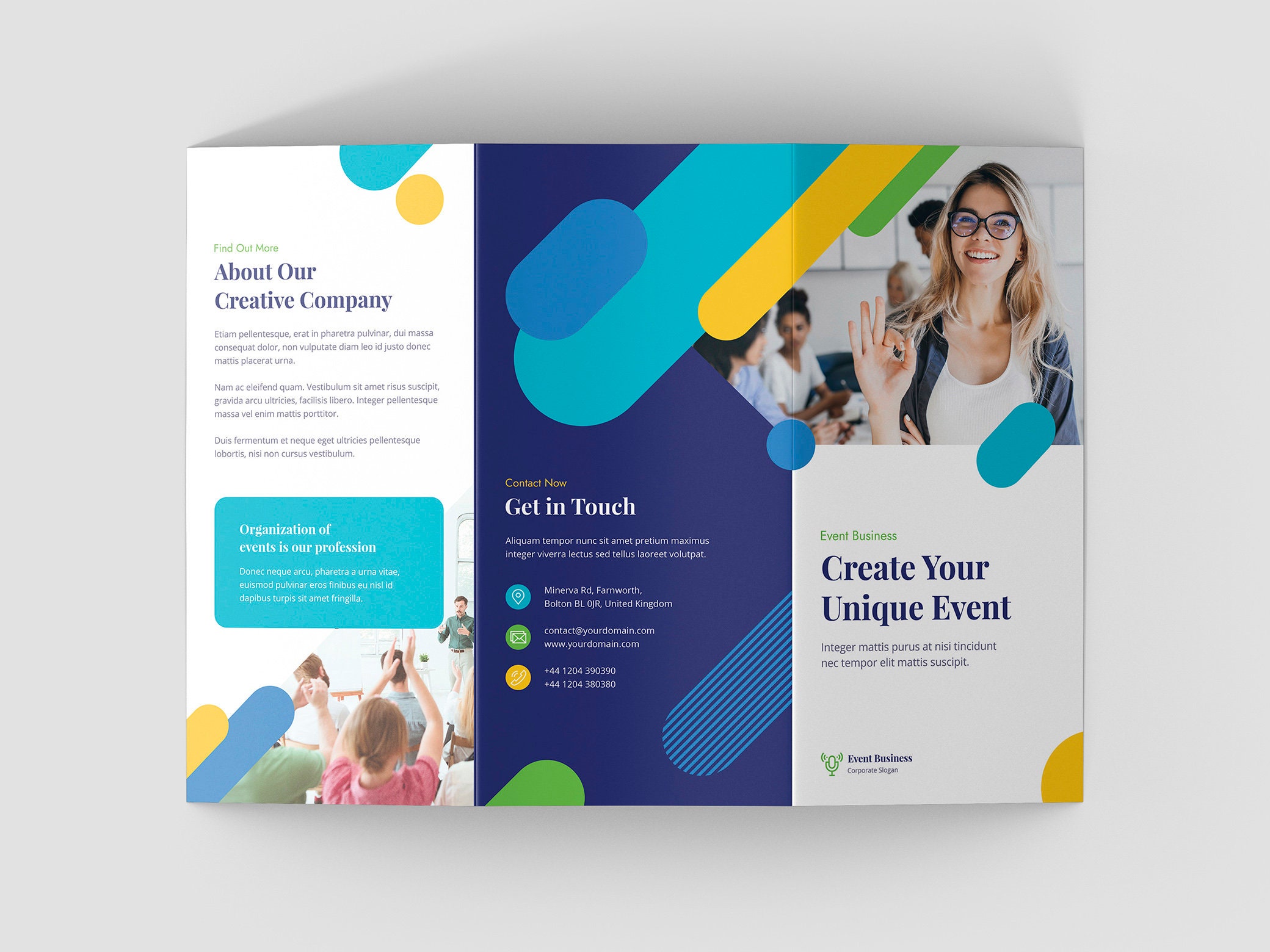 Event Business Brochure Trifold, Canva Template, Conference Agenda ...