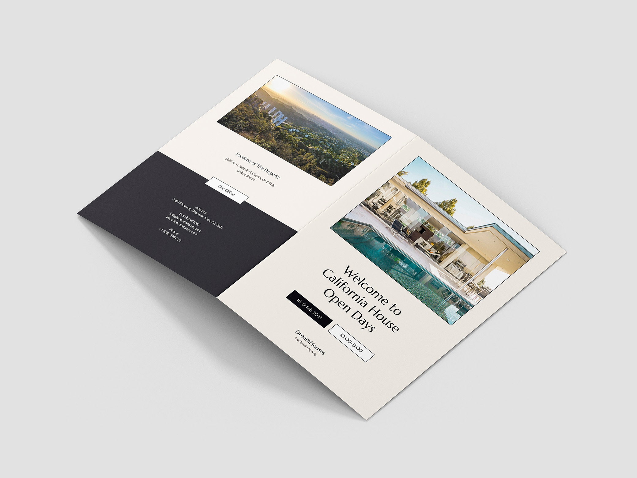 Luxury Real Estate Property Prospectus Bi-fold Brochure Indesign PSD ...
