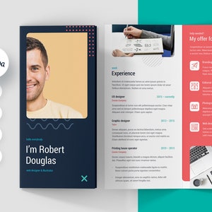 Resume Brochure Tri-fold Canva Template, MS Word Resume Design, Figma ...