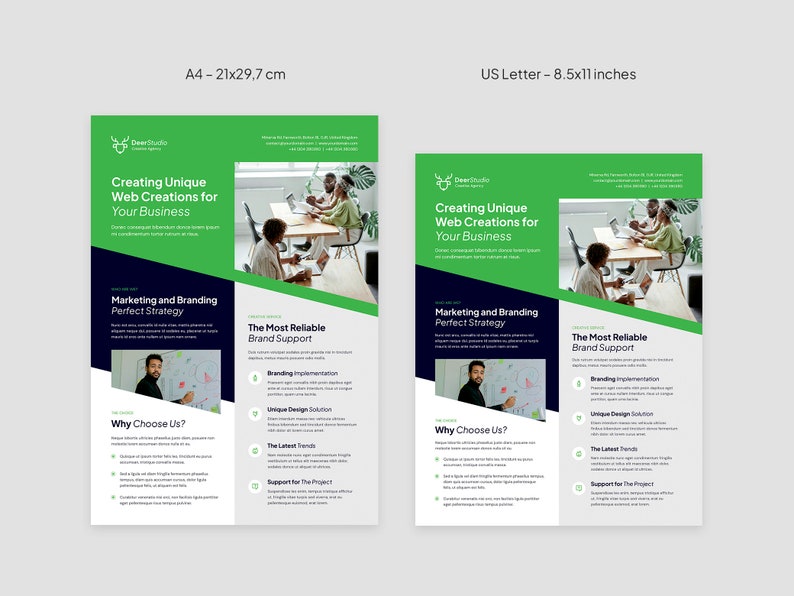 Web Studio Flyer Canva Template, Digital Agency, Solar Panel Offer ...