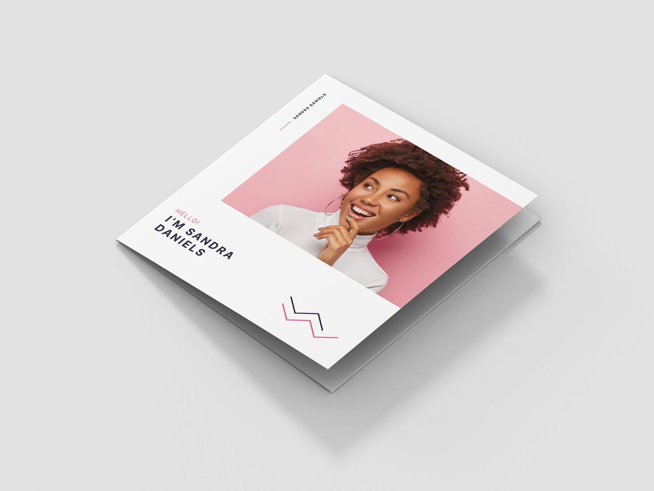 Tri-fold Resume Template, Square Brochure for Canva, Light & Dark Theme ...