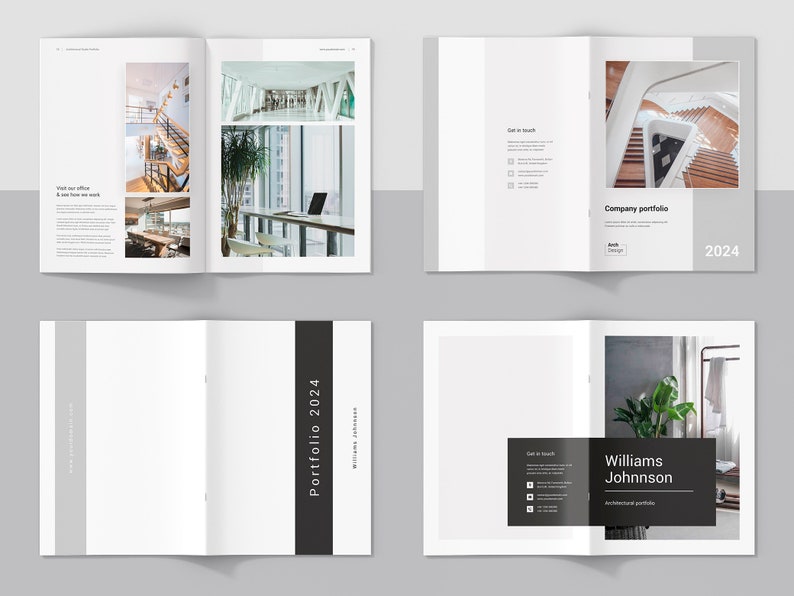 Architectural Studio Portfolio Canva Template, Interior Design Catalog ...