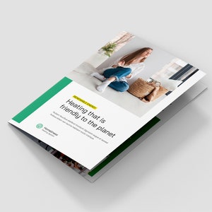 Heating System, Solar Panel, Renewable Energy, Brochure Bifold, Canva ...