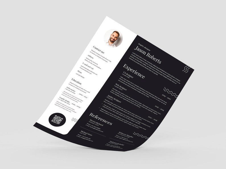 Designer Resume Cover Letter Flyer Template for MS Word, Canva, Student ...