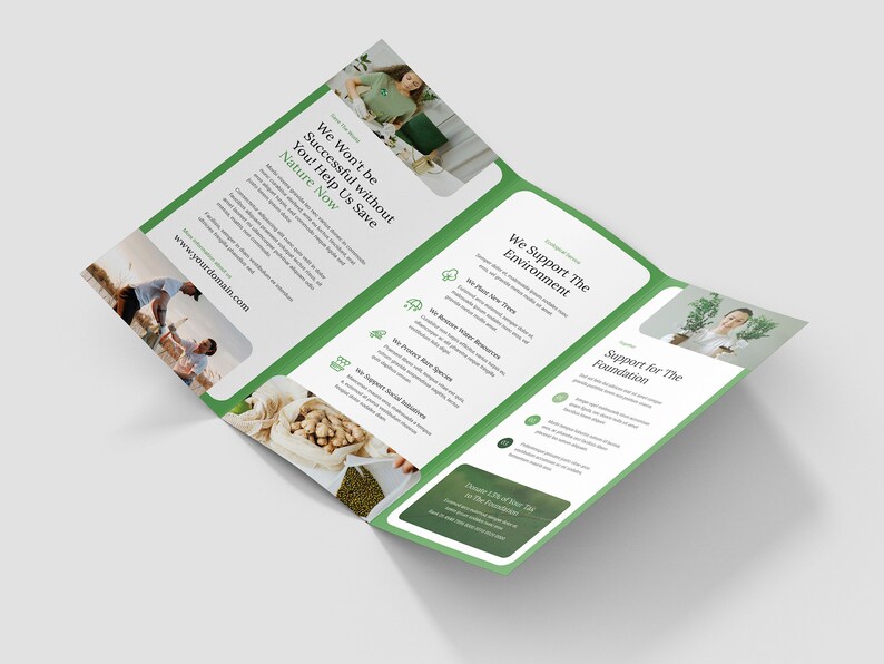 Ecology Brochure Tri-fold Template, Environmental Protection (canva ...