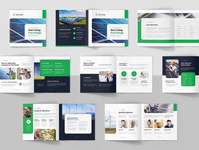 Solar Energy Company Profile Square Canva Template, Project Proposal ...