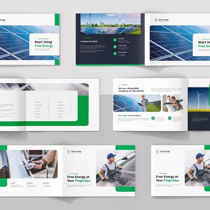 Solar Panel Company Profile Brochure Template, Renewable Energy ...