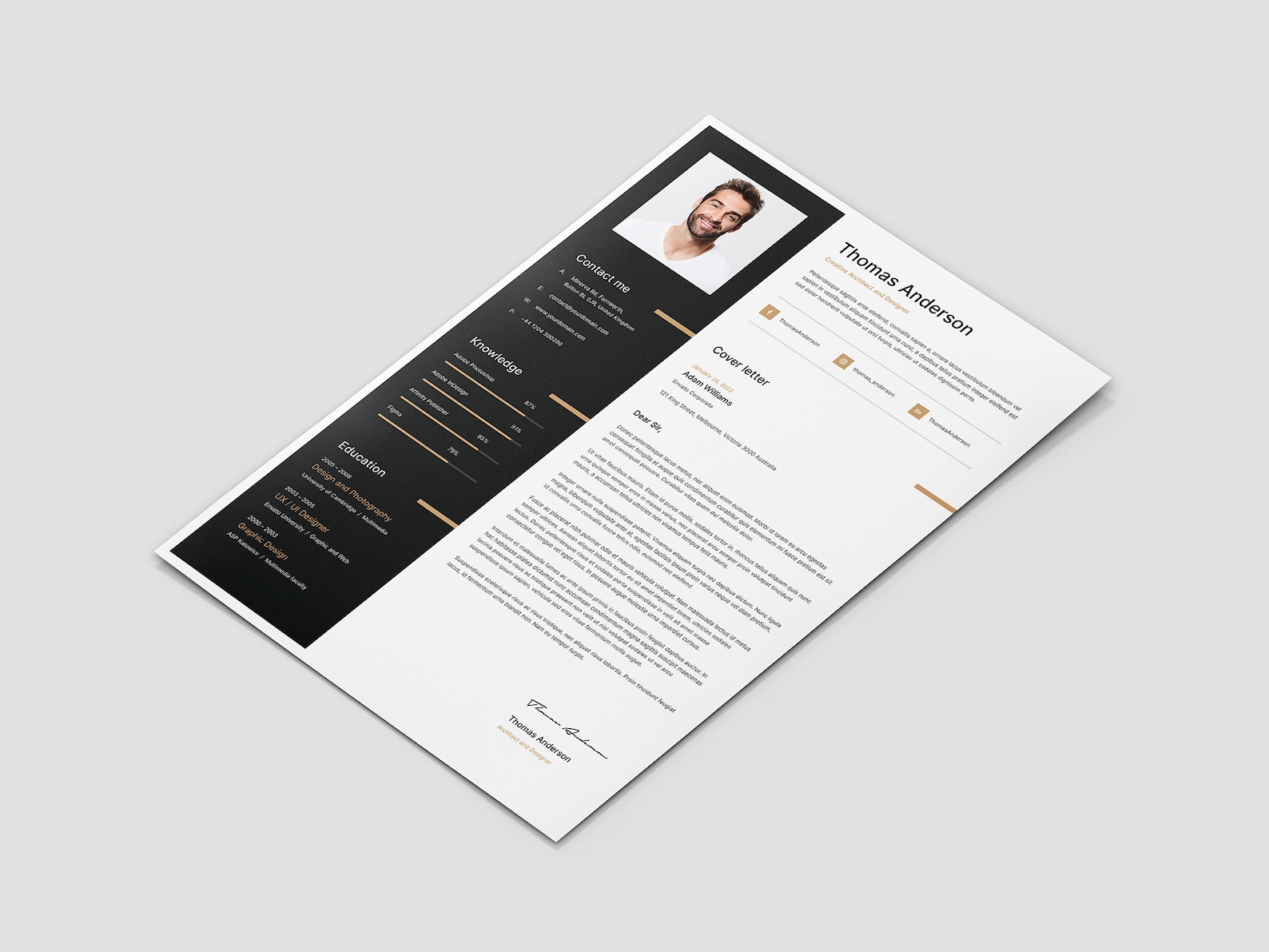 Resume and Cover Letter Template, Modern CV Design With Photo, Fully ...