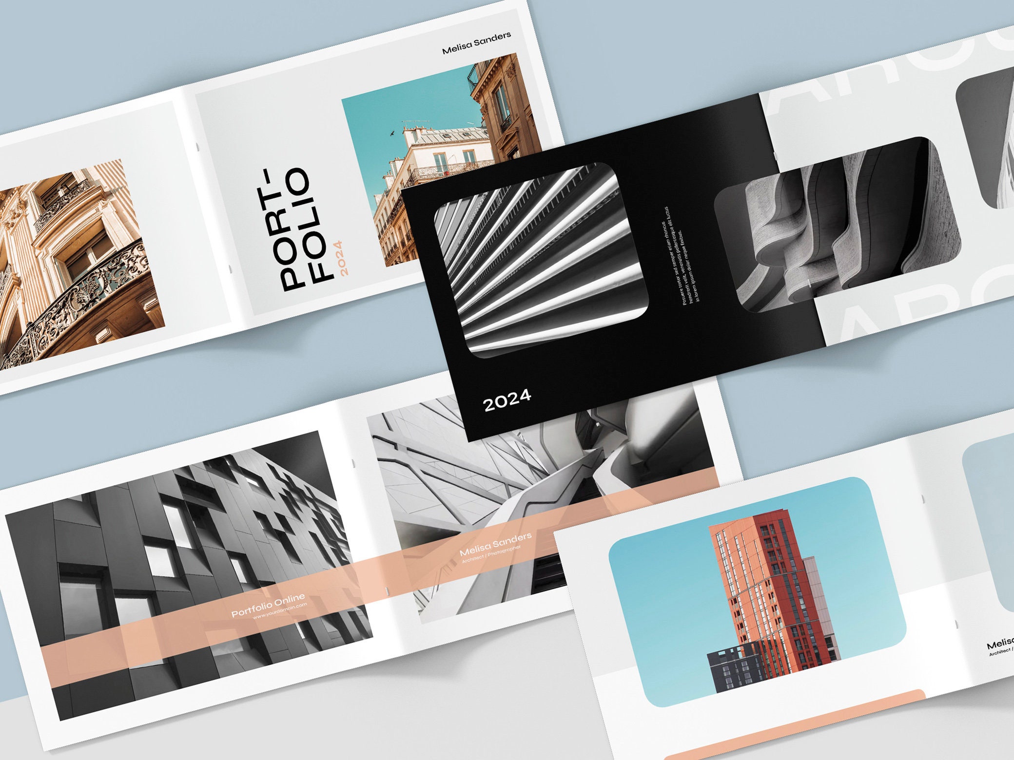 Architecture Interior Design Portfolio, Canva Template, Landscape ...