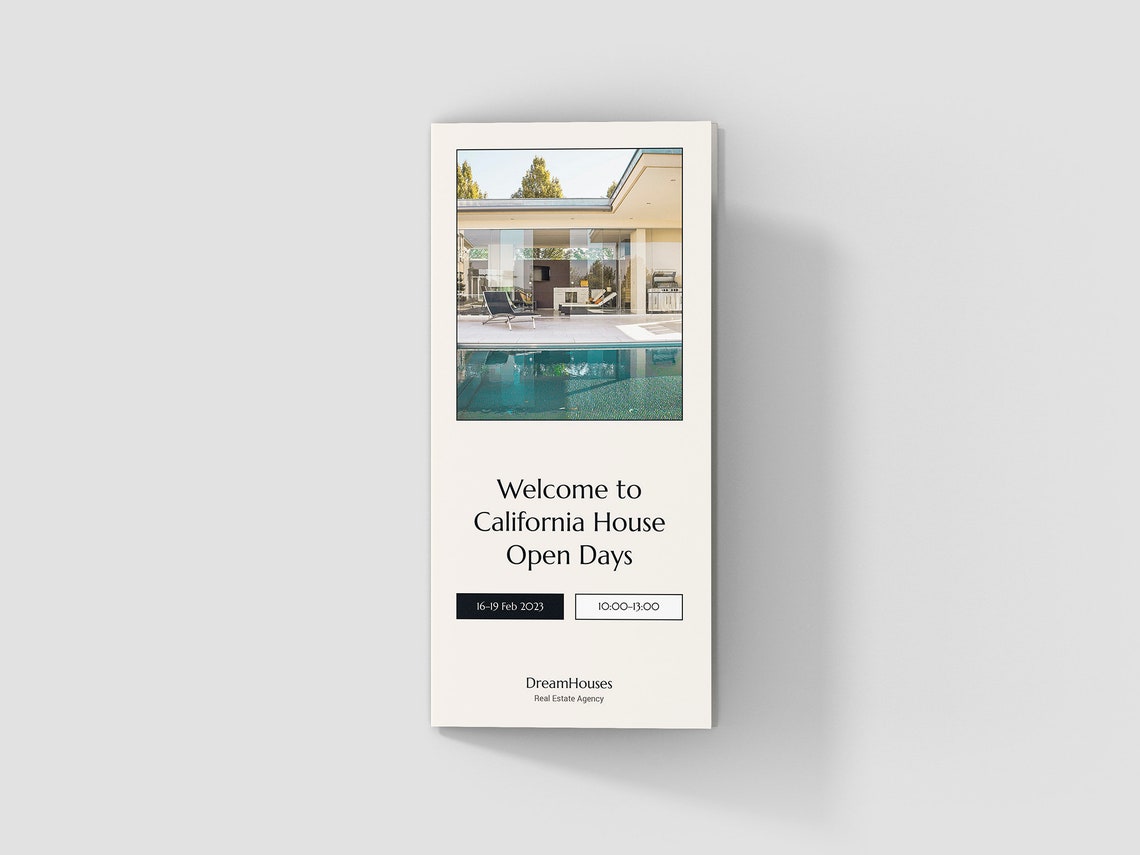 Real Estate Open House Brochure Tri-fold Canva Template, Realtor ...