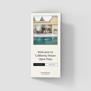 Real Estate Open House Brochure Tri-fold Canva Template, Realtor ...