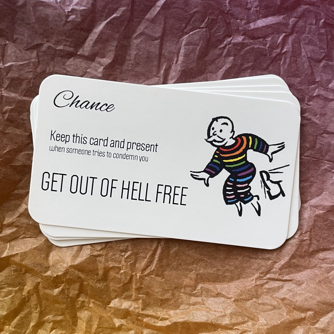 Get Out of Hell Free Cards (pack of 10) - Etsy