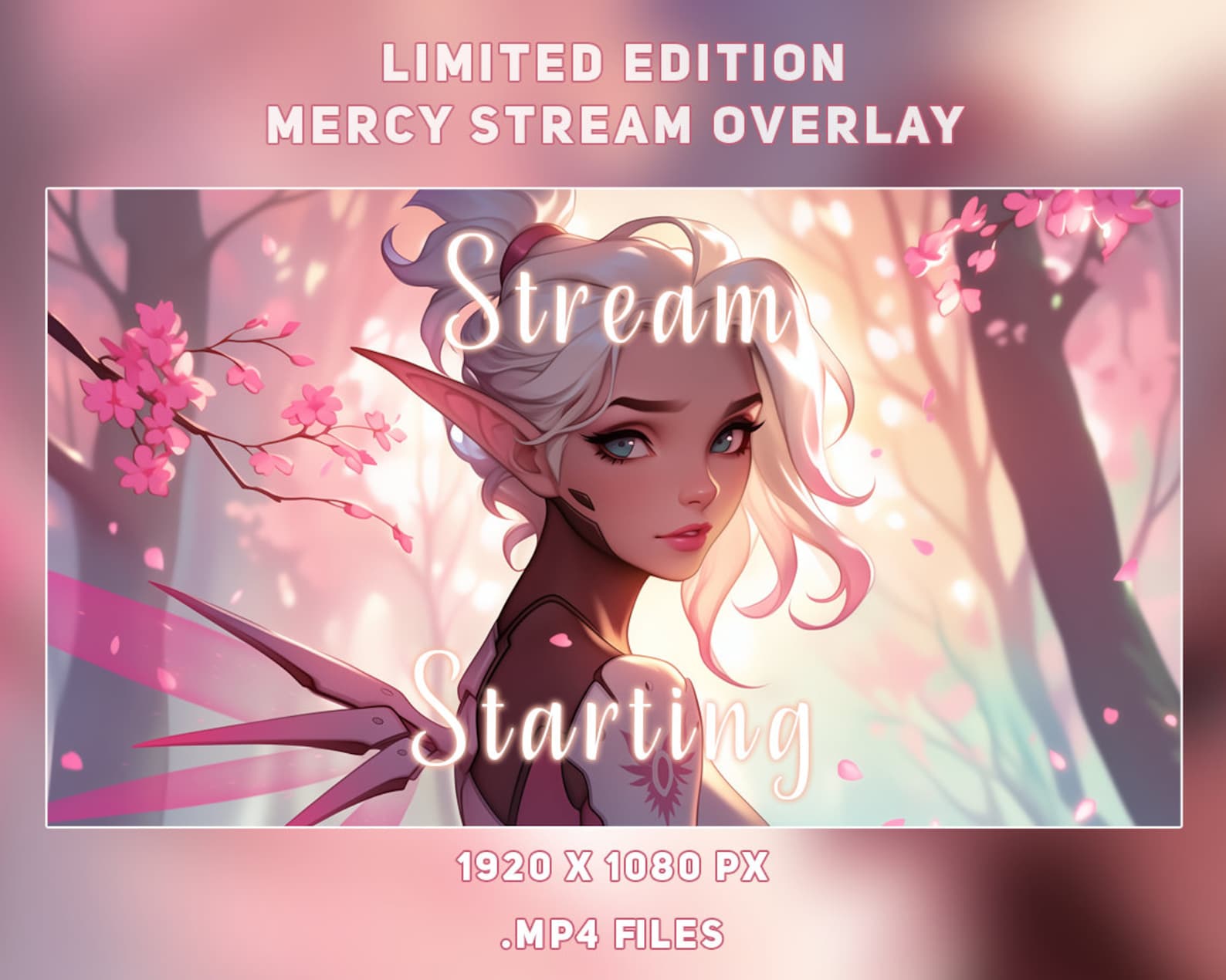 ANIMATED Mercy Stream Overlay | Twitch Overlay | Limited Edition | Gamer Girl | Mercy Fairy ...