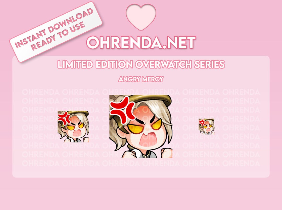 Limited Edition Overwatch Twitch Emote / Angry Mercy - Etsy