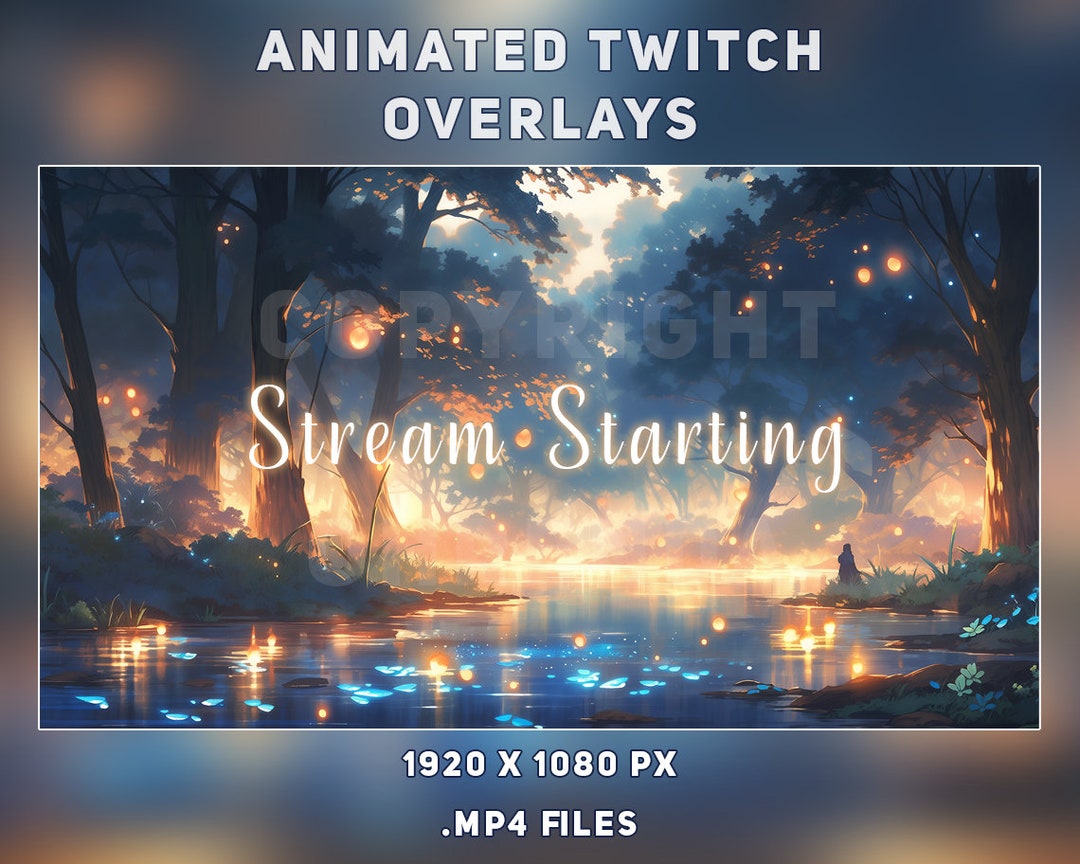 ANIMATED Twitch Overlays | Stream Starting | Cozy Fantasy Forest ...