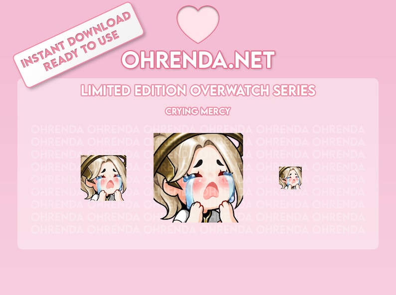 Limited Edition Overwatch Twitch Emote / Crying Mercy - Etsy