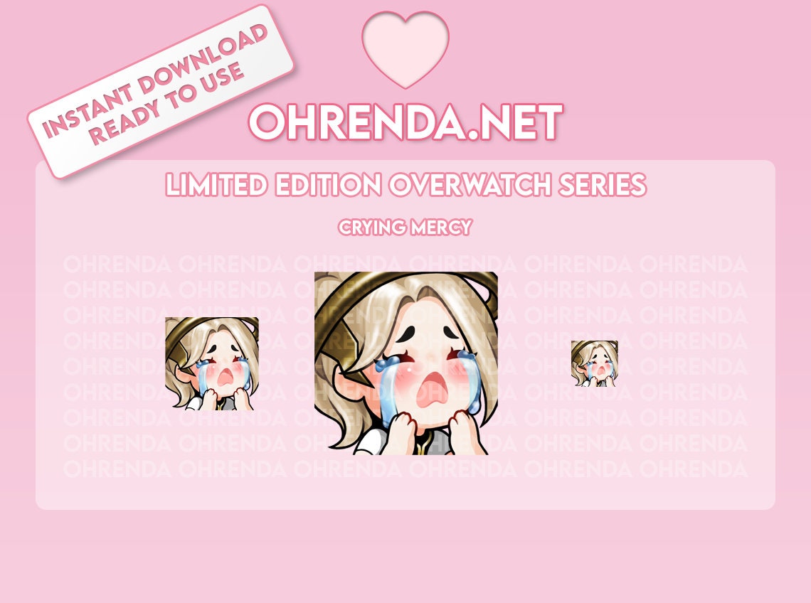 Limited Edition Overwatch Twitch Emote / Crying Mercy - Etsy