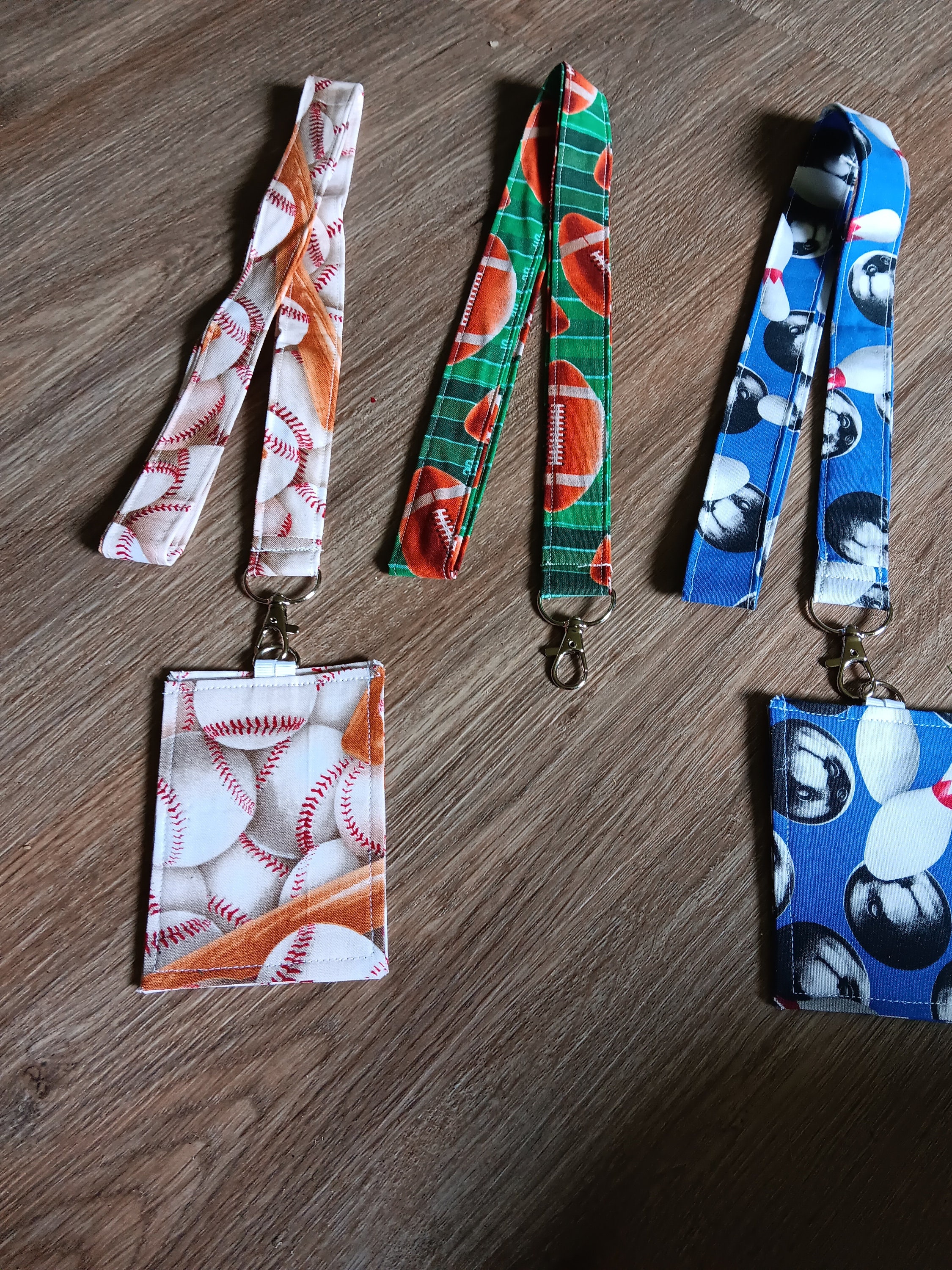 Sports Lanyard and ID Card Holder/baseball Football, Bowling, Soccer Id ...