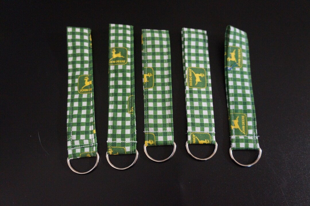 John Deere Wristlet/ Handmade Key Holder/ John Deere Key Chain/ John ...