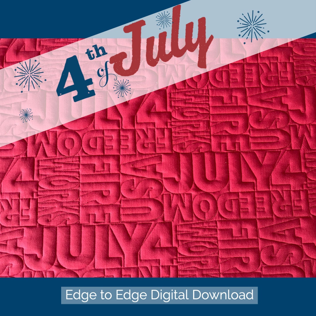 4th of July Edge to Edge Digital Download for Quiltpath, Innova ...