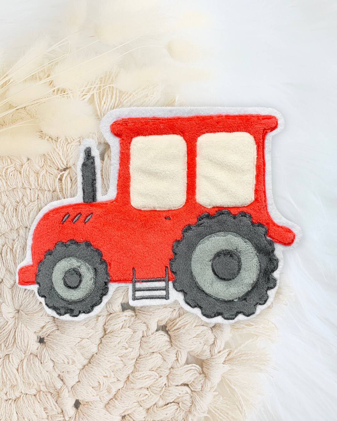 Application Red Tractor Farm Vehicles Iron-on Patch Patch Patch Iron-on ...