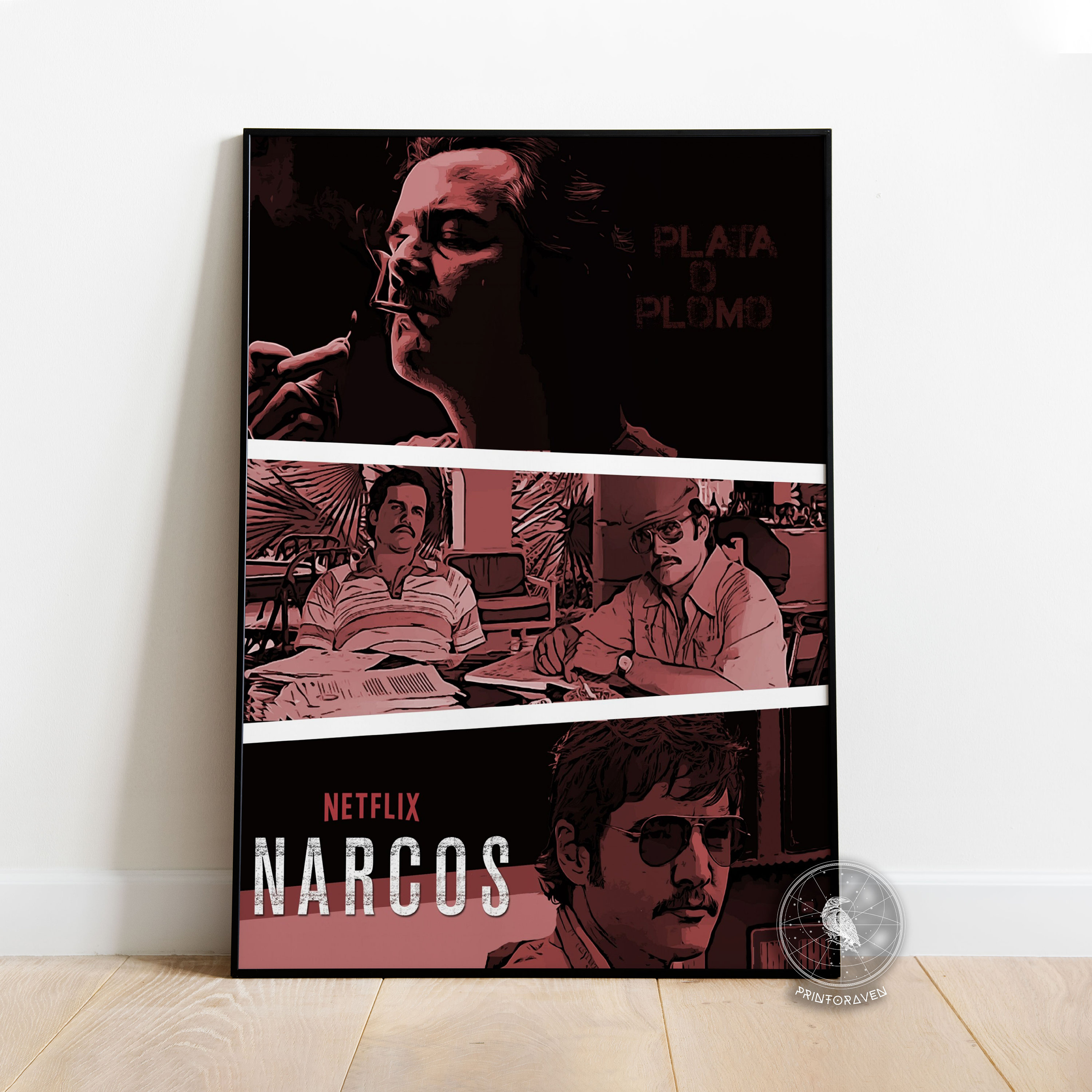 Narcos Poster Pablo Wall Art Wall Decoration Framed Poster TV Series ...