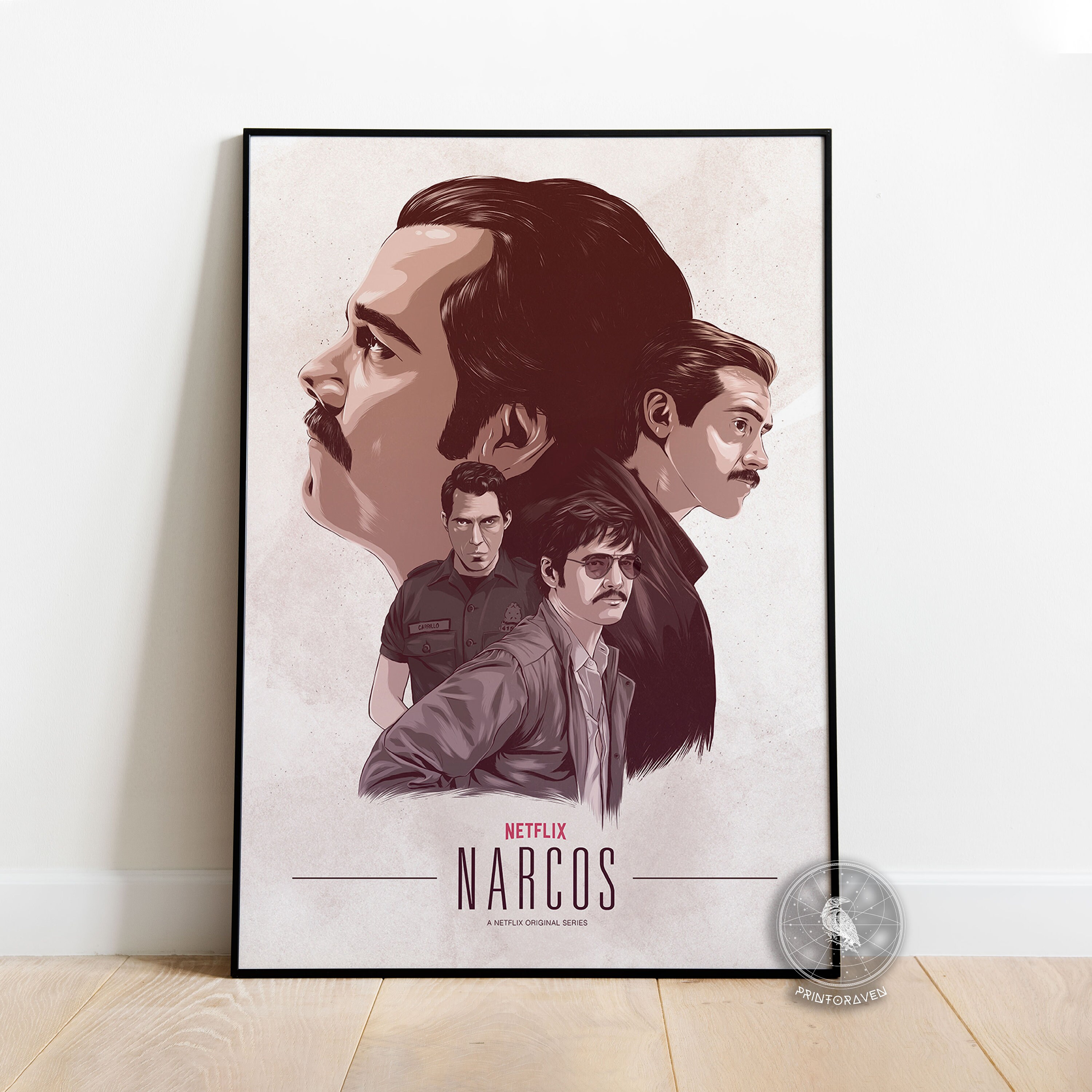 Narcos Poster Pablo Wall Art Wall Decoration Framed Poster TV Series ...