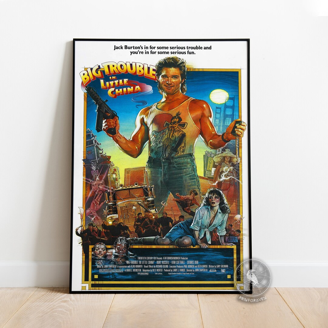 Big Trouble in Little China Poster Kurt Russell Wall Art Wall ...