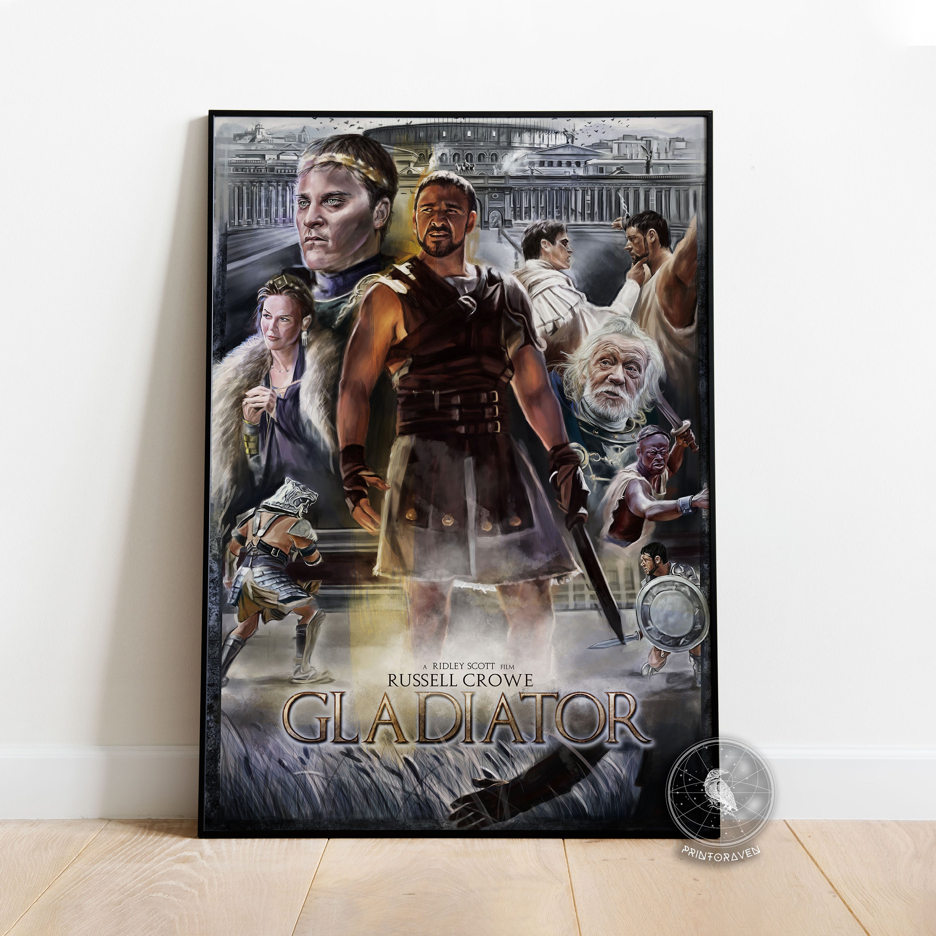 Gladiator Poster Maximus Wall Art Wall Decoration Framed Poster Movie ...