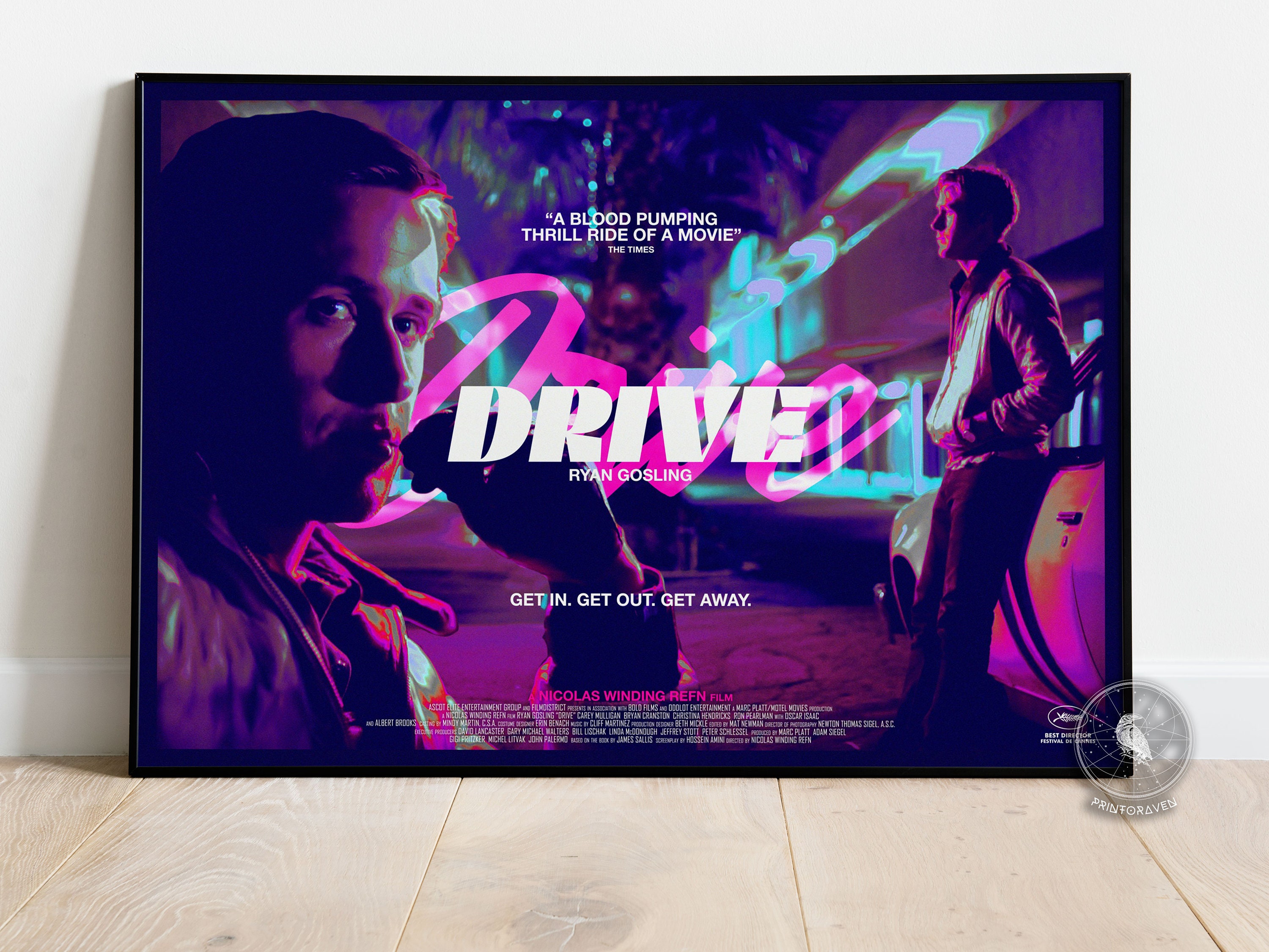 Drive Poster Ryan Gosling Wall Art Wall Decoration Framed Poster Movie ...