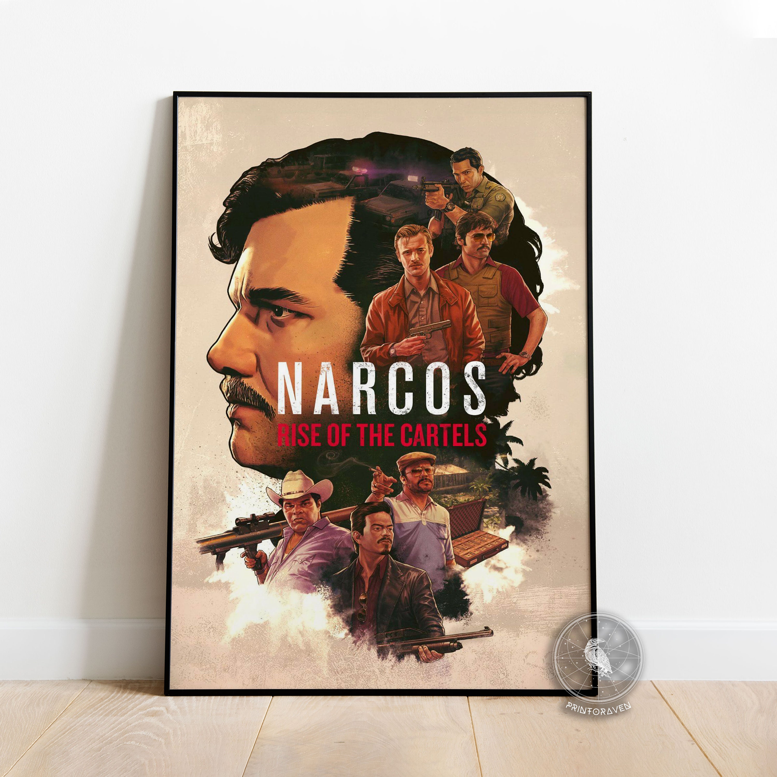 Narcos Poster Pablo Wall Art Wall Decoration Framed Poster TV Series ...