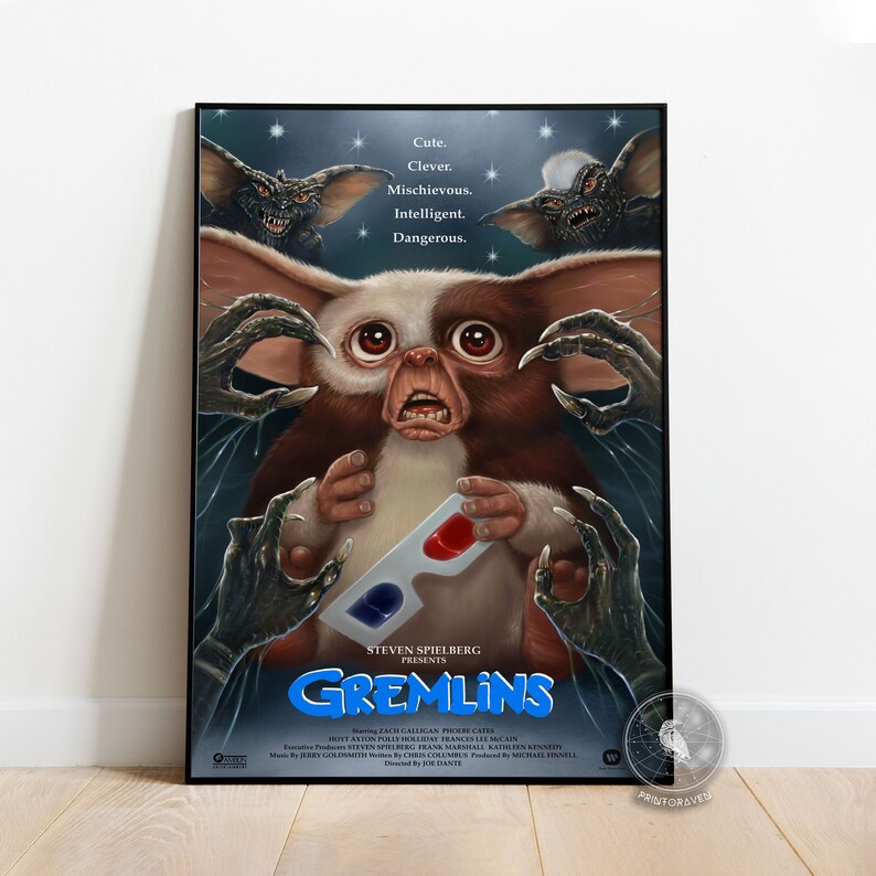 Gremlins Poster Gizmo Wall Art Wall Decoration Framed Poster Movie ...