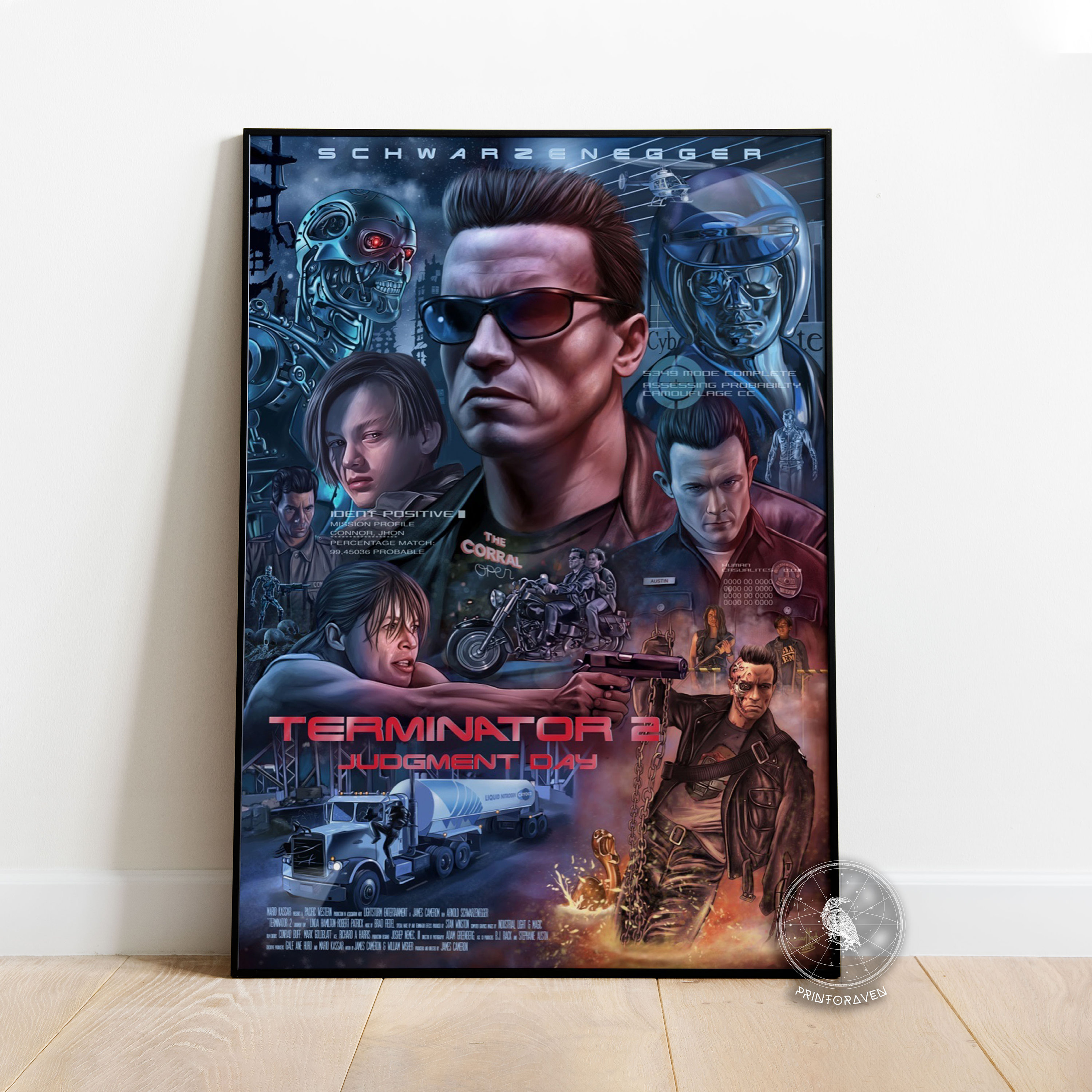 The Terminator Poster Arnold Wall Art Wall Decoration Framed Poster ...
