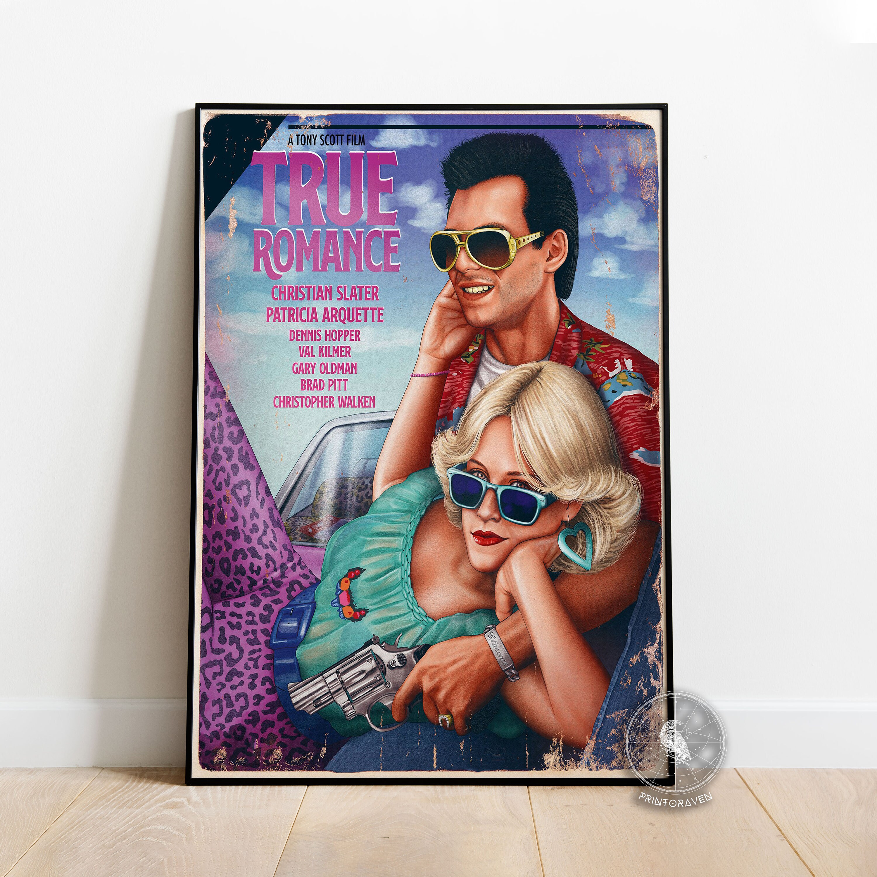 True Romance Poster Tony Scott Movie Wall Art Wall Decoration Framed Poster Movie Poster Print ...