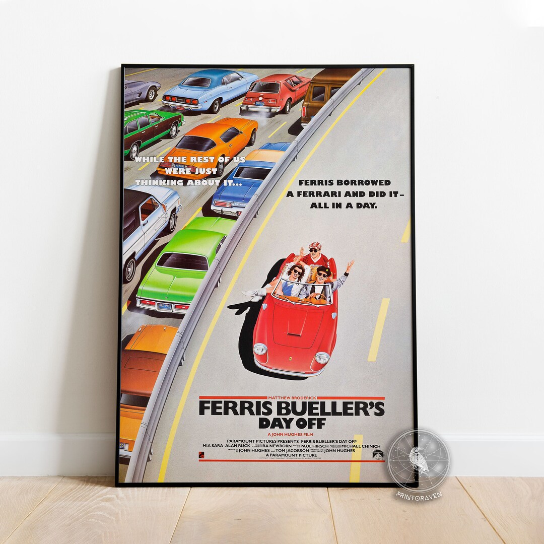 Ferris Bueller's Day off Poster Matthew Broderick Wall Art Wall ...