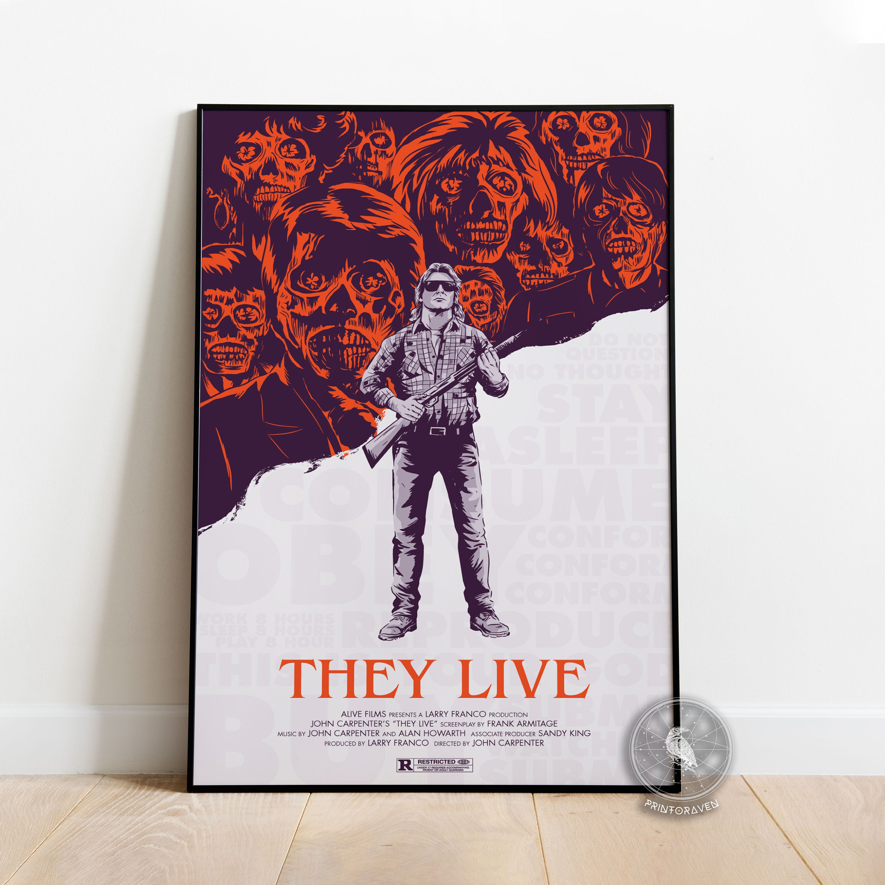 They Live Poster Nada Wall Art Wall Decoration Framed Poster Movie Poster Print - Etsy