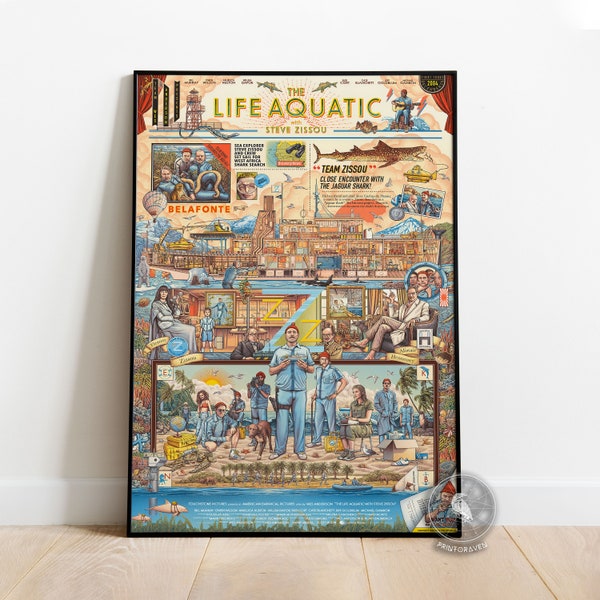 Life Aquatic Poster - Etsy