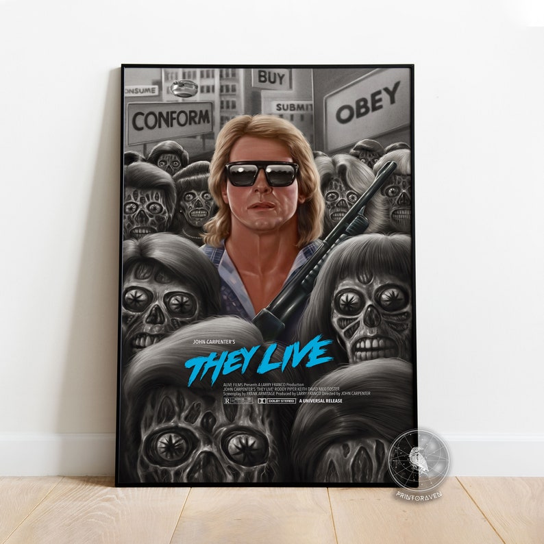 They Live Poster Nada Wall Art Wall Decoration Framed Poster Movie ...