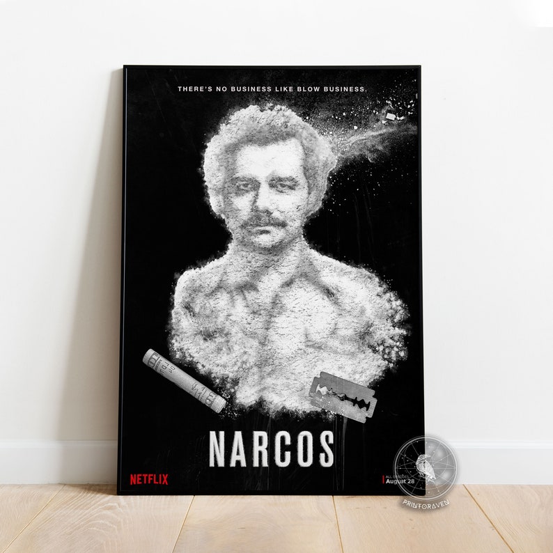 Narcos Poster Pablo Wall Art Wall Decoration Framed Poster TV Series ...