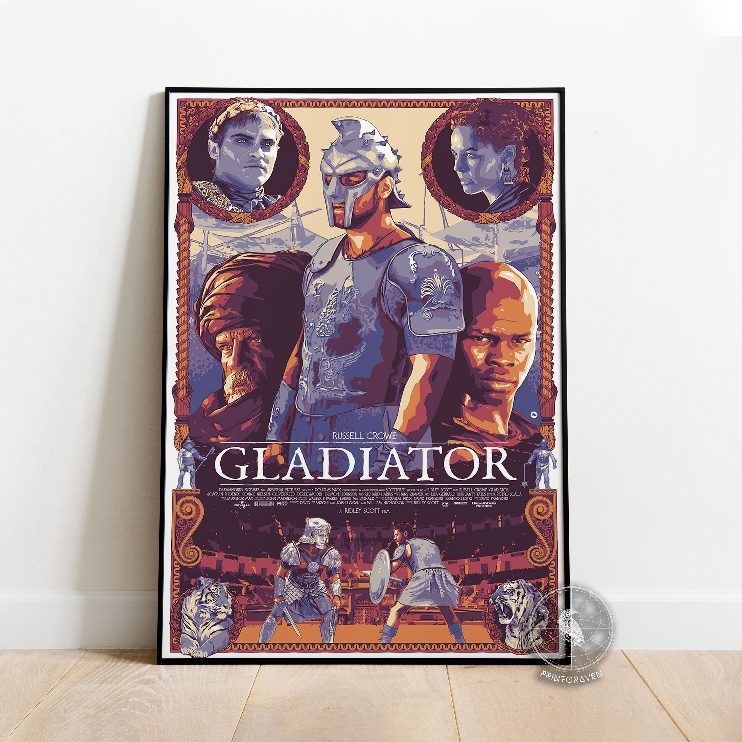 Gladiator Poster Maximus Wall Art Wall Decoration Framed Poster Movie ...