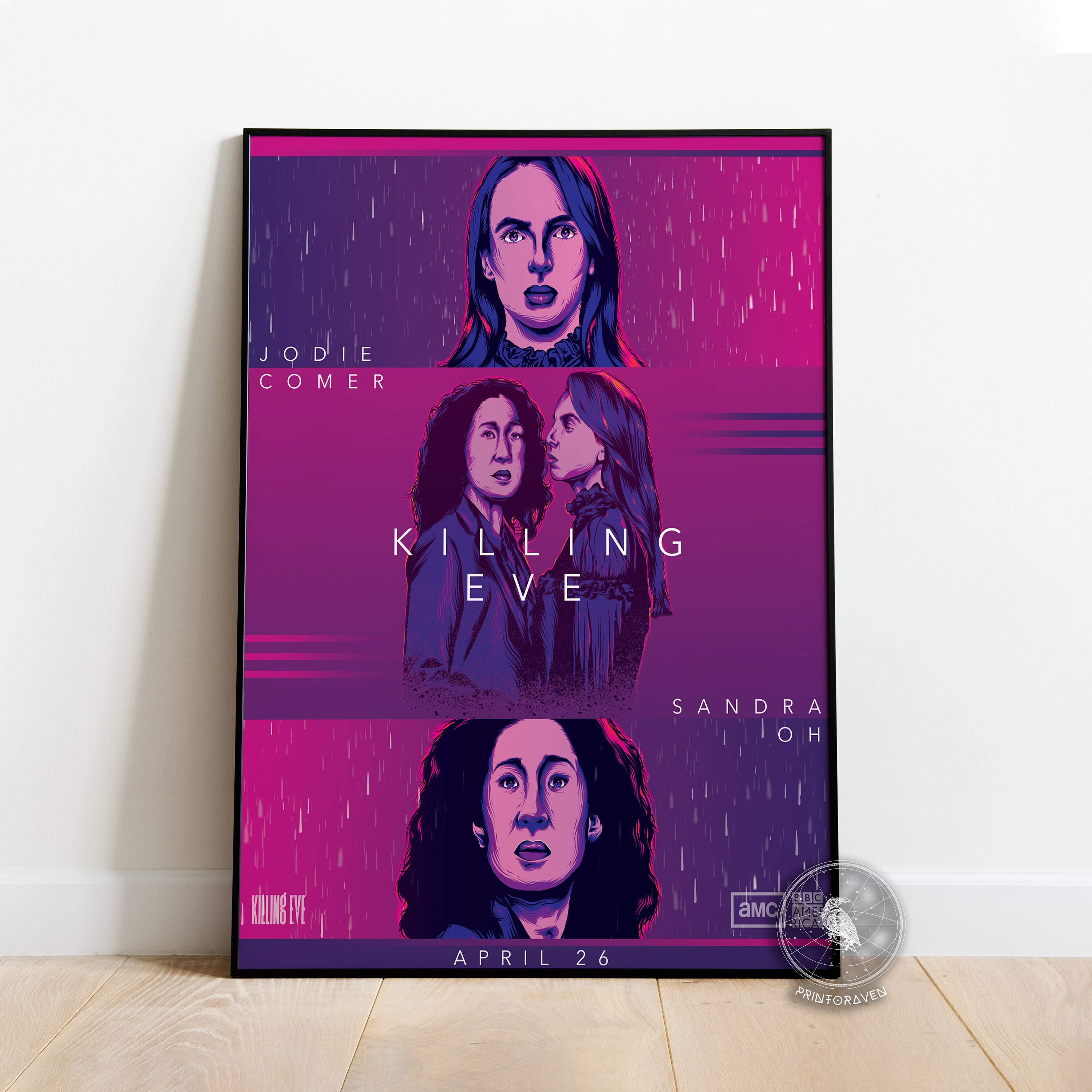 Killing Eve Poster Villanelle & Eve Polastri Wall Art Wall Decoration ...