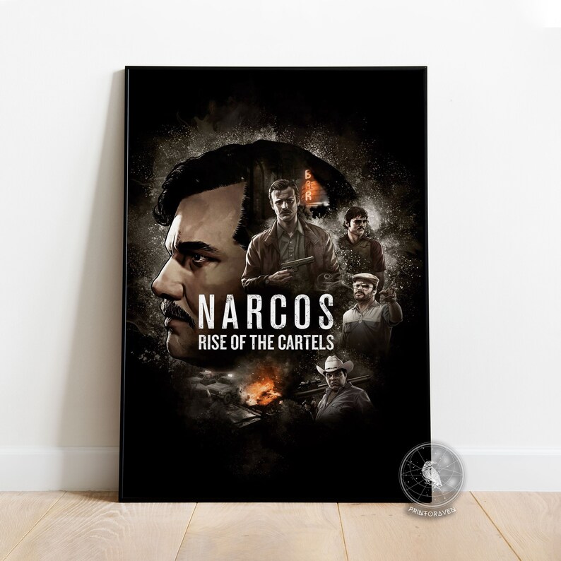 Narcos Poster Pablo Wall Art Wall Decoration Framed Poster TV Series ...