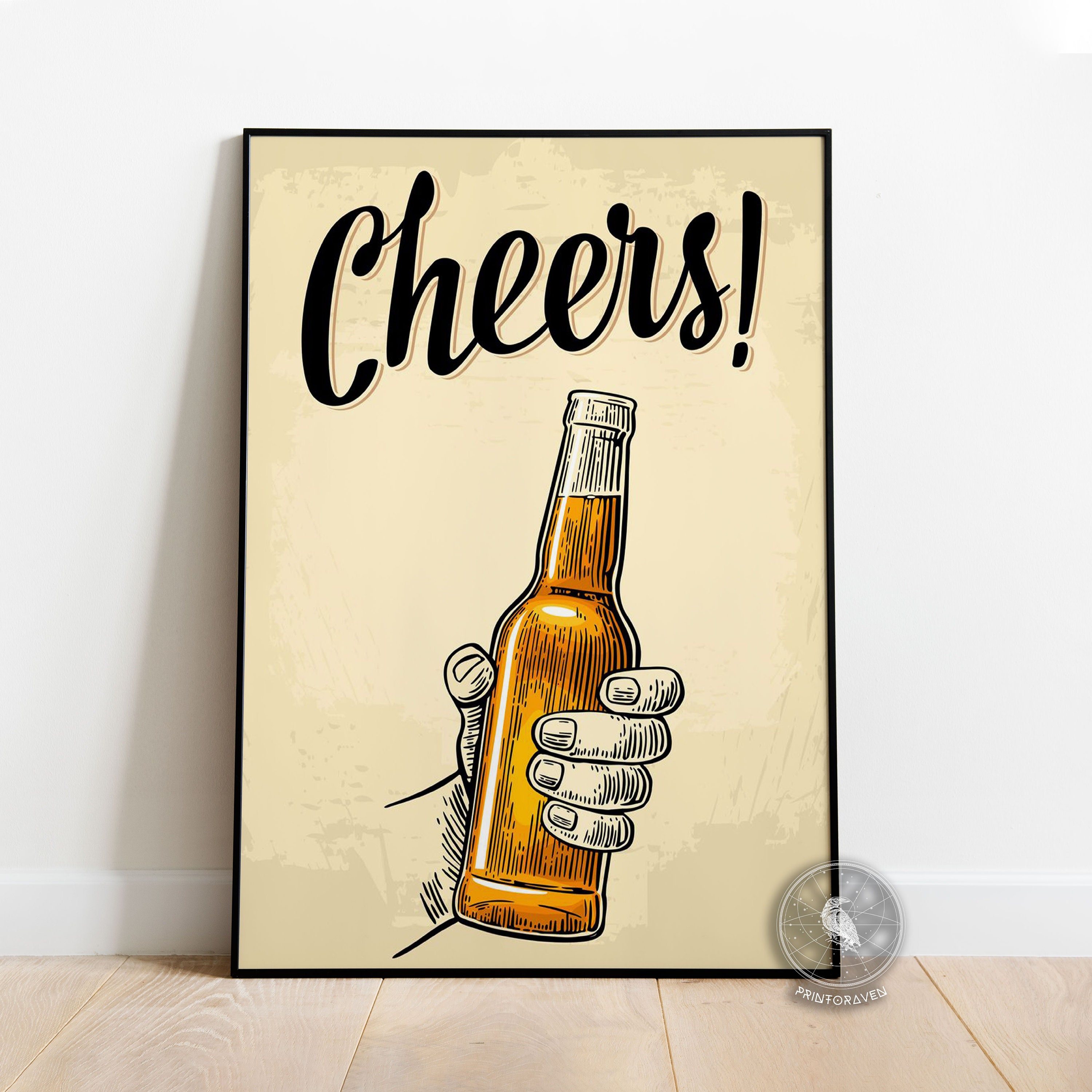 Beer Poster for Bars and Cafes for Bar & Cafe Wall Art Wall Decoration ...